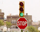 Semáforo verde + stop